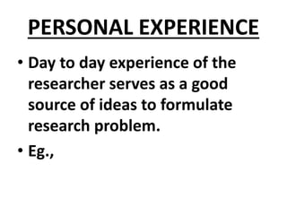 A RESEARCH PROBLEM | PPTX