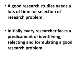 A RESEARCH PROBLEM | PPTX