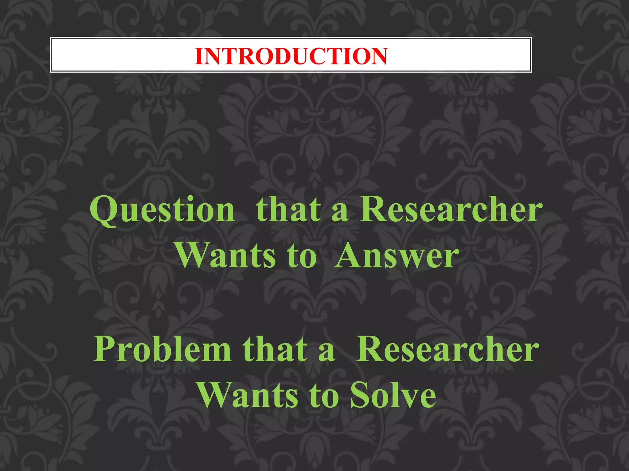 Research problem | PPT
