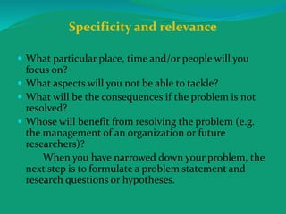 Research problem | PPTX