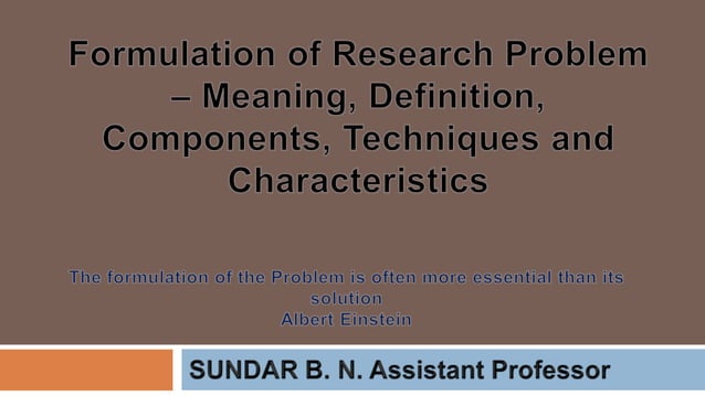 Formulation of Research Problem - Meaning, Definition, Components ...