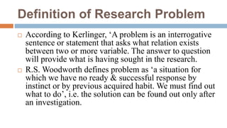 Formulation of Research Problem - Meaning, Definition, Components ...