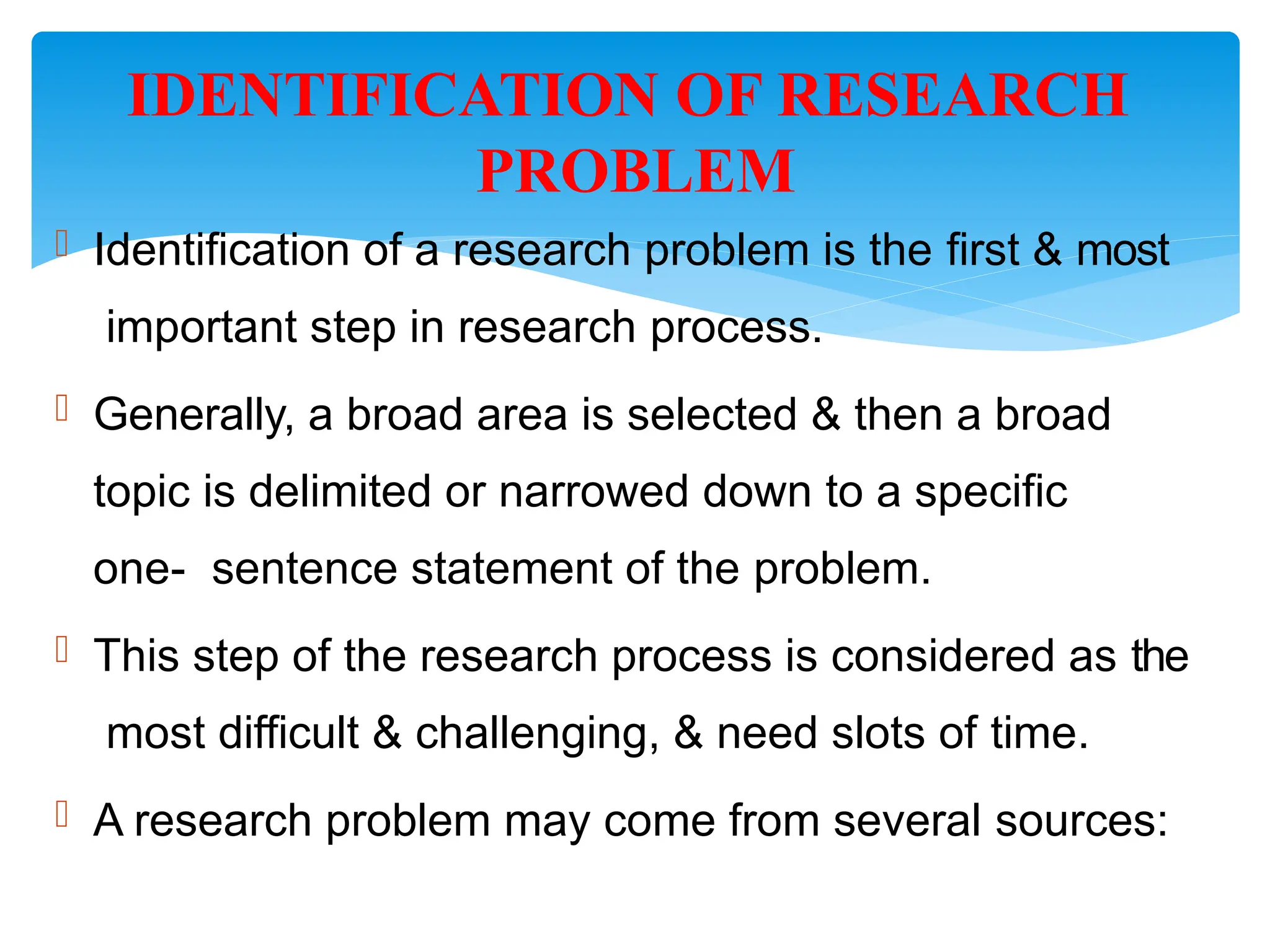Research problem identification ,Nursing Research | PPTX