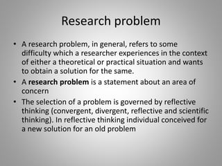 Research problem | PPTX