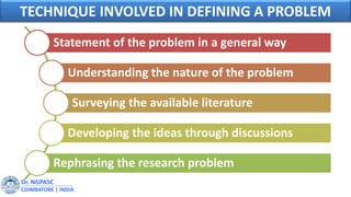 Techniques involved in Defining a problem | PPT