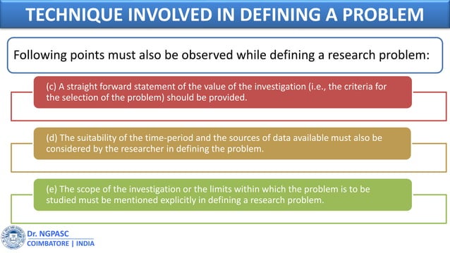 Techniques involved in Defining a problem | PPT | Educational ...
