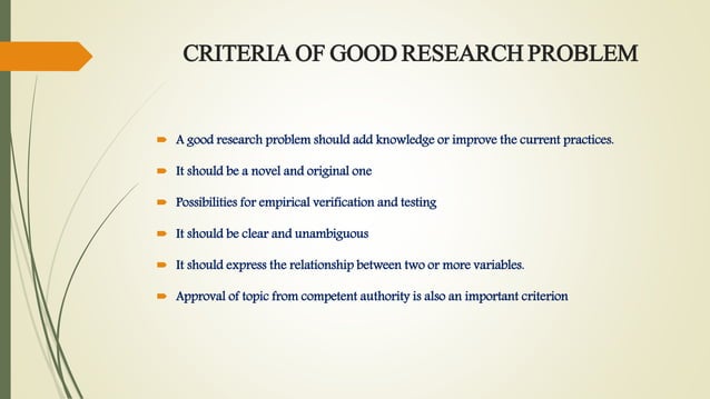 Research problem | PPT