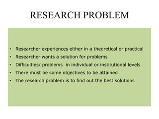 Research problem & design | PPT