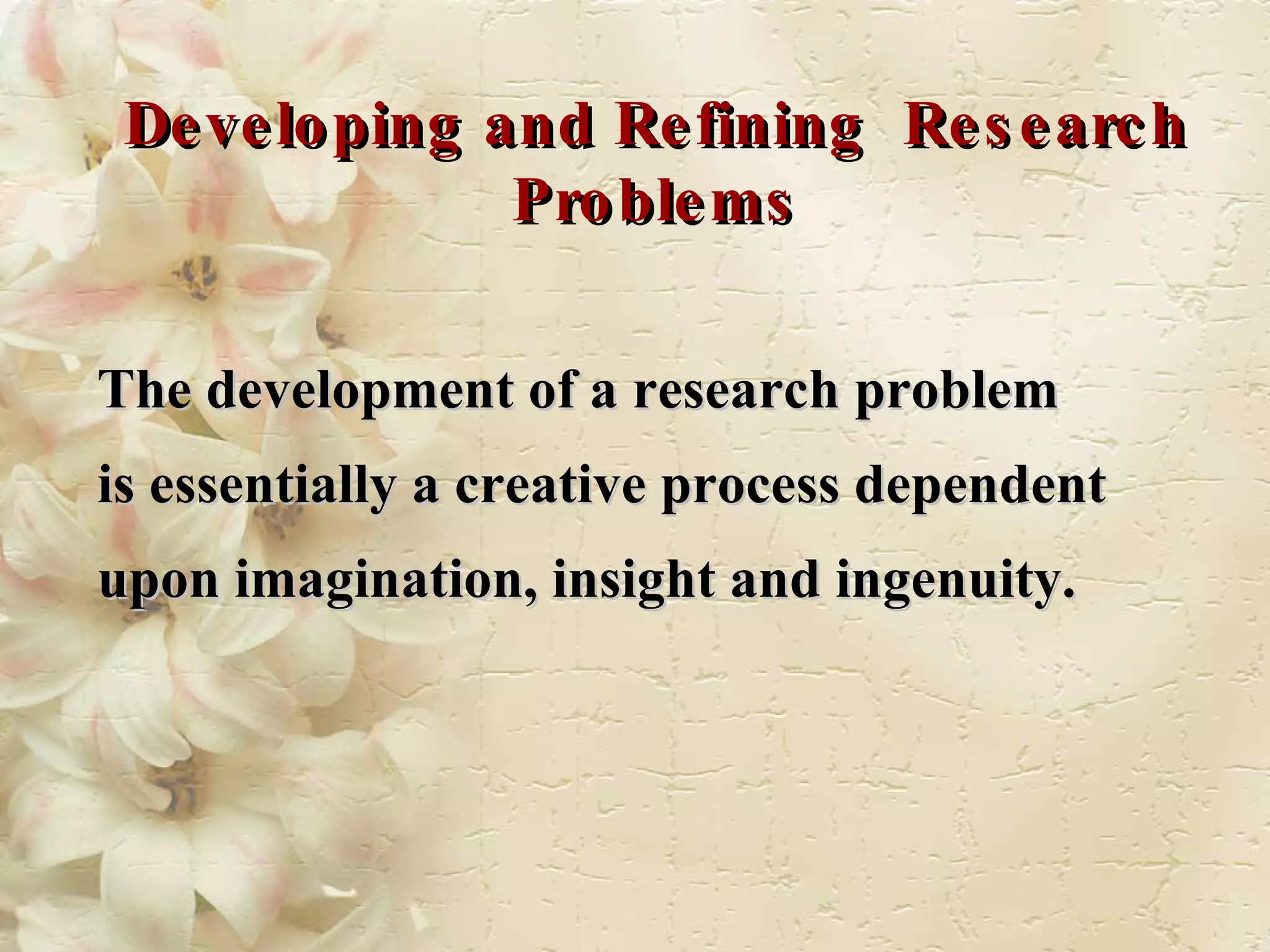 Research problem, hypothesis & conceptual framework | PPT