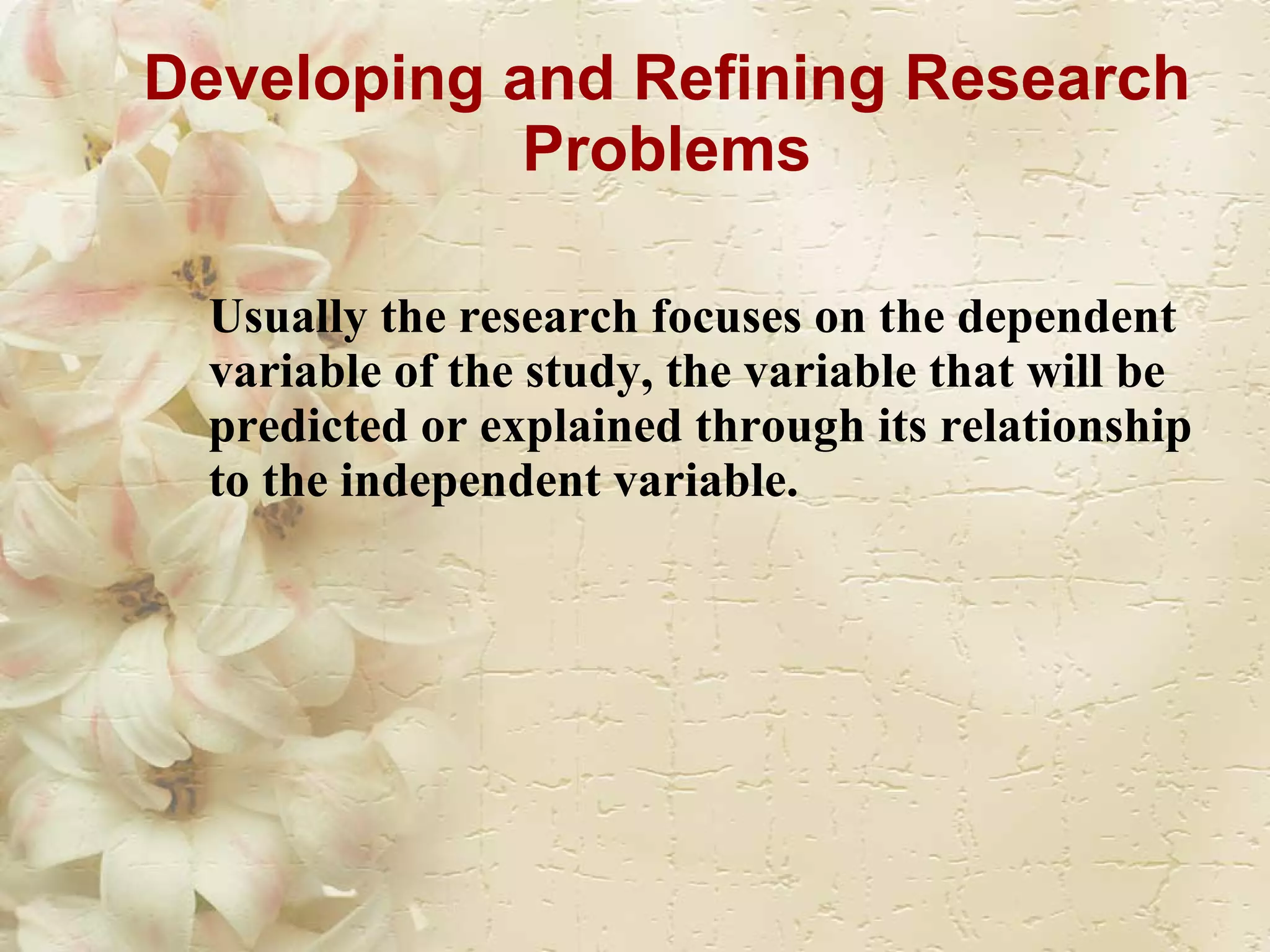 Research problem, hypothesis & conceptual framework | PPT