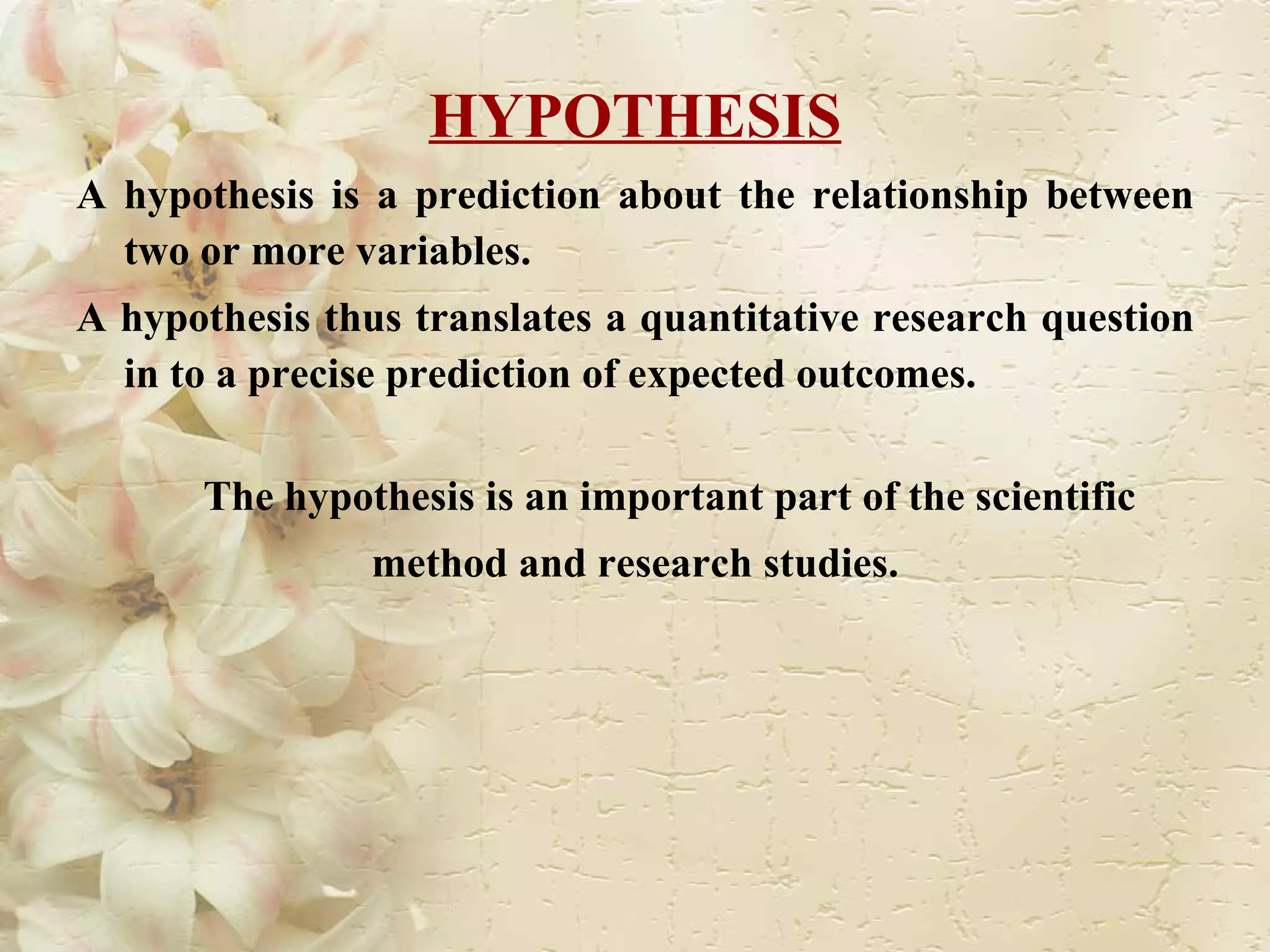Research problem, hypothesis & conceptual framework | PPT