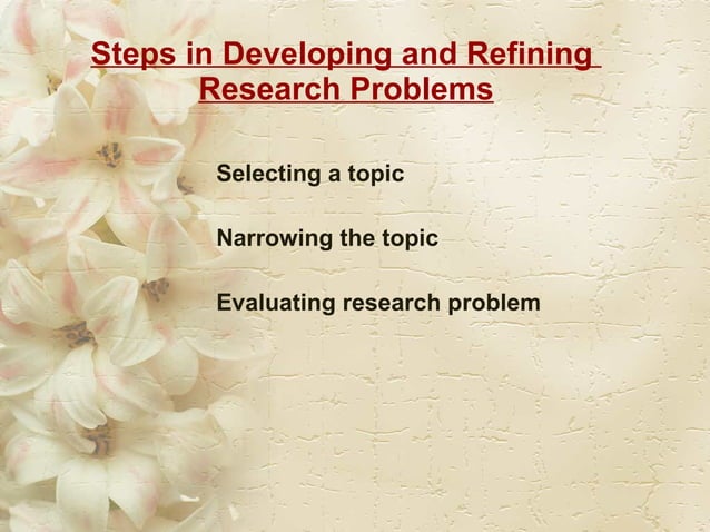 Research problem, hypothesis & conceptual framework | PPT