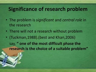 Research problem, Metodologi Pendidikan | PPT