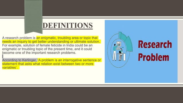 RESEARCH PROBLEM.pptx made by Navdeep Kaur | PPTX