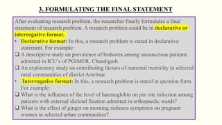 RESEARCH PROBLEM.pptx made by Navdeep Kaur | PPTX