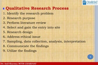 Research problems in qualitative research | PPTX