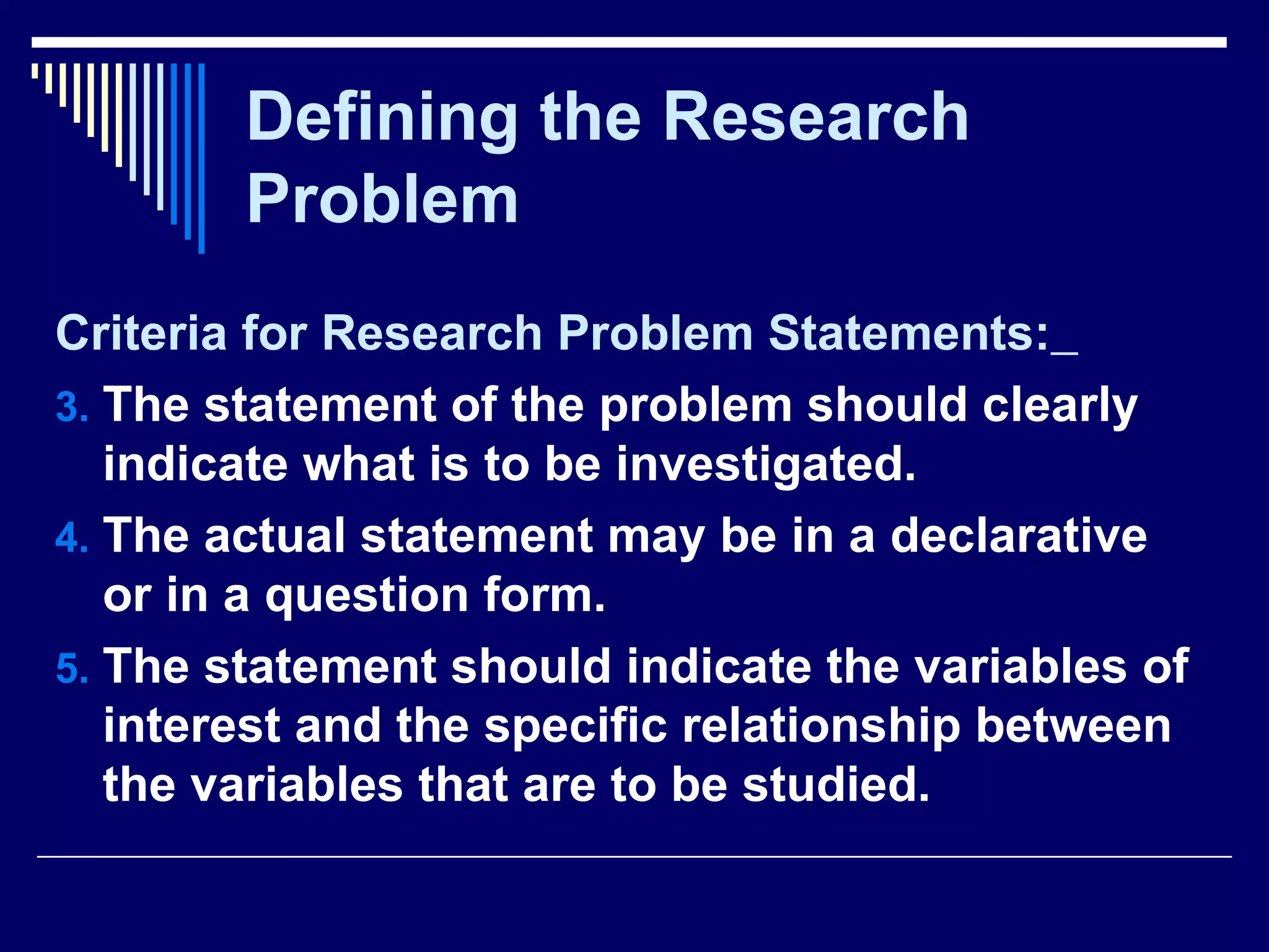Research problem statement | PPT
