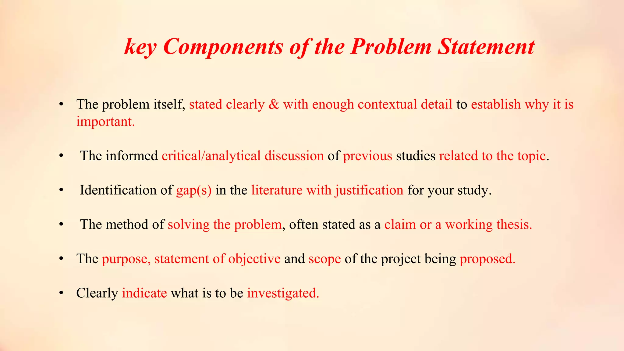 Research problem statement | PPTX