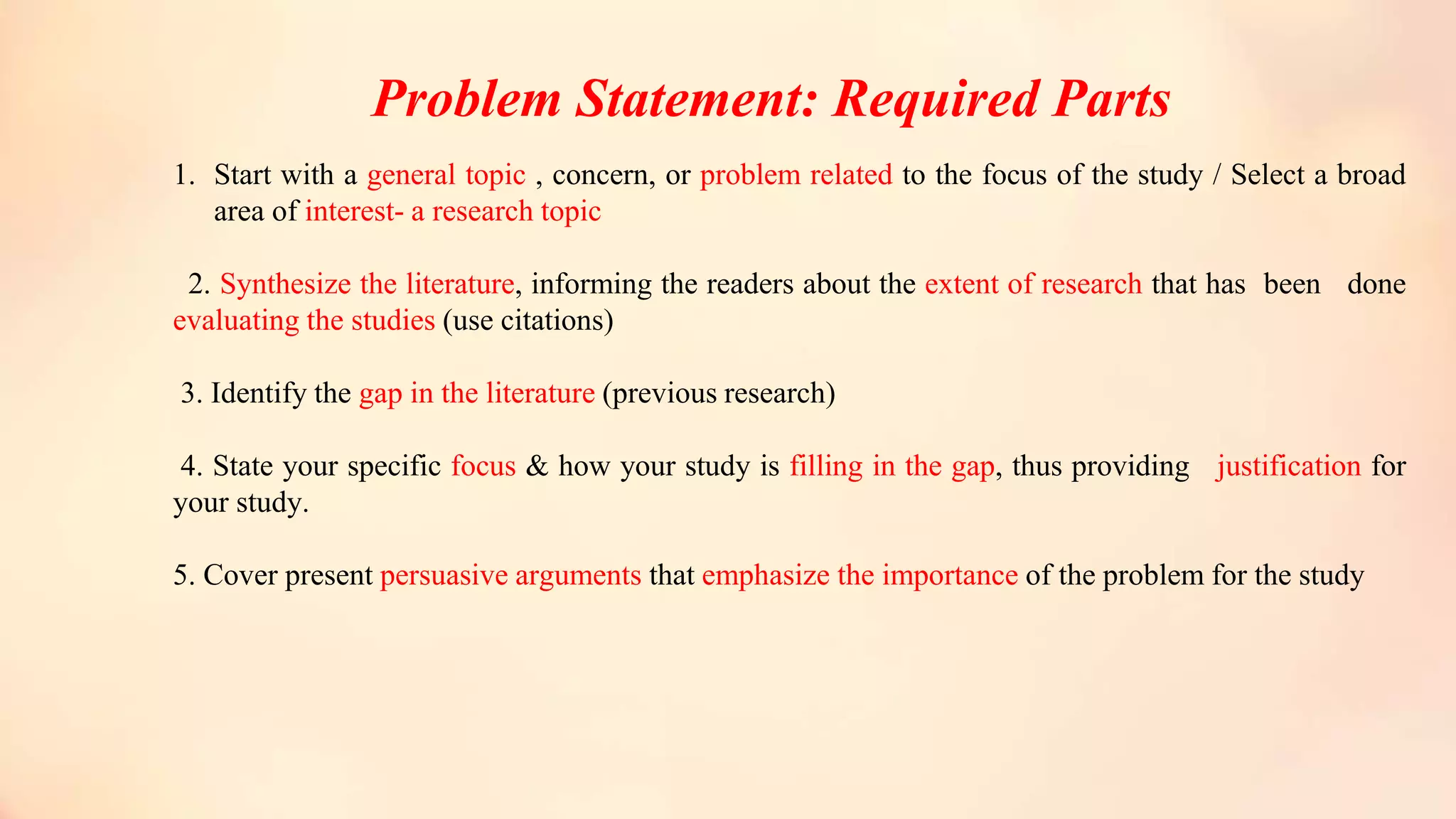 Research problem statement | PPTX