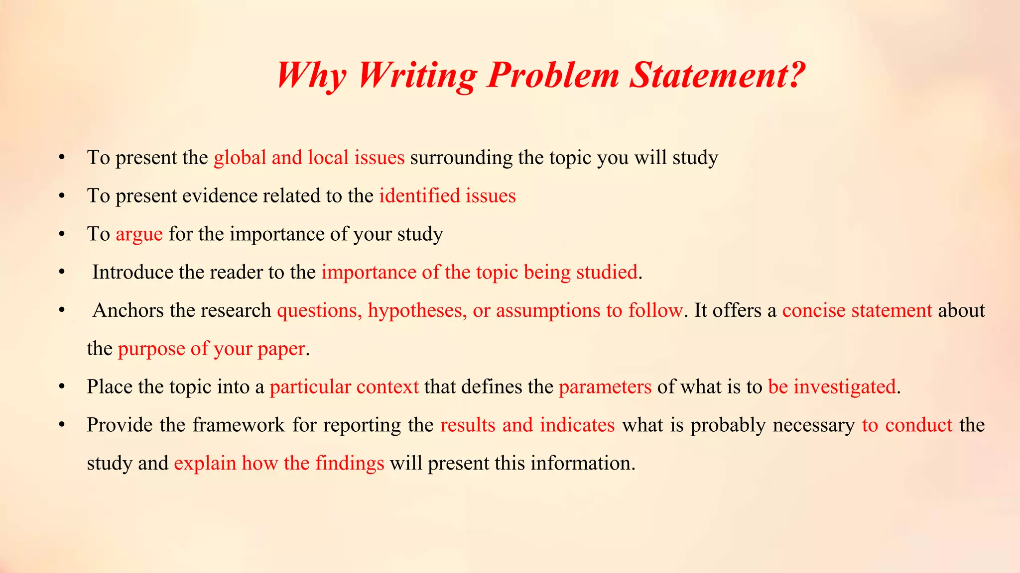 Research problem statement | PPTX