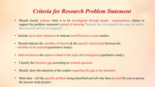 Research problem statement | PPTX