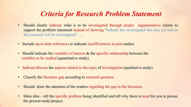 Research problem statement | PPTX | Educational Assessment | Education