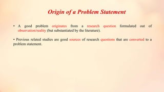 Research problem statement | PPTX