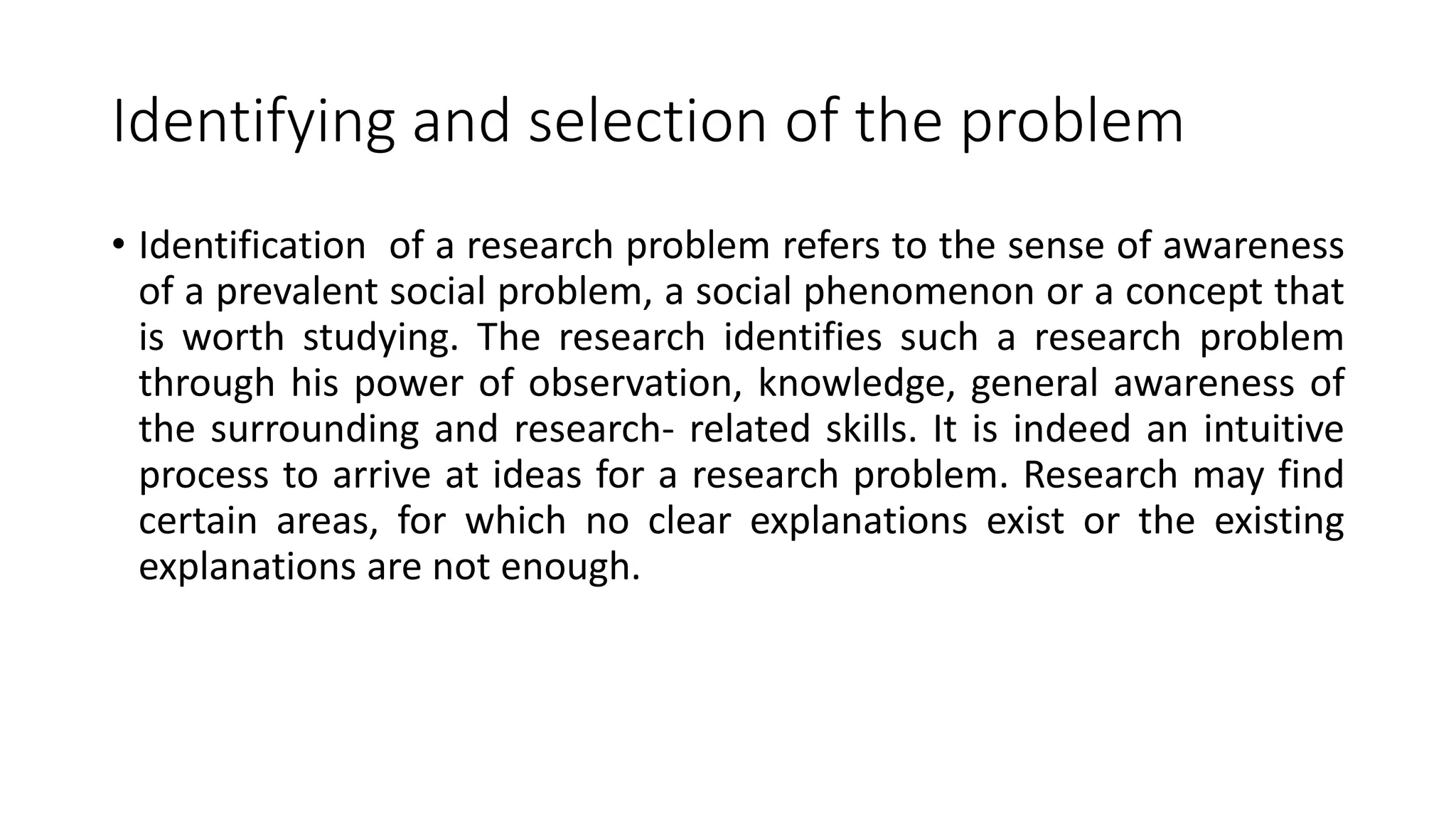 RESEARCH PROBLEM unit 3 part 1.pptx | Education