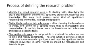RESEARCH PROBLEM unit 3 part 1.pptx | Education
