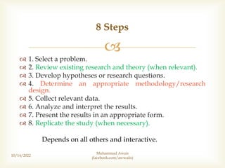 Research Procedures - Steps of Research - Mass Media Research.pptx | Science