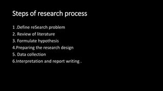 Research process .... | PPTX