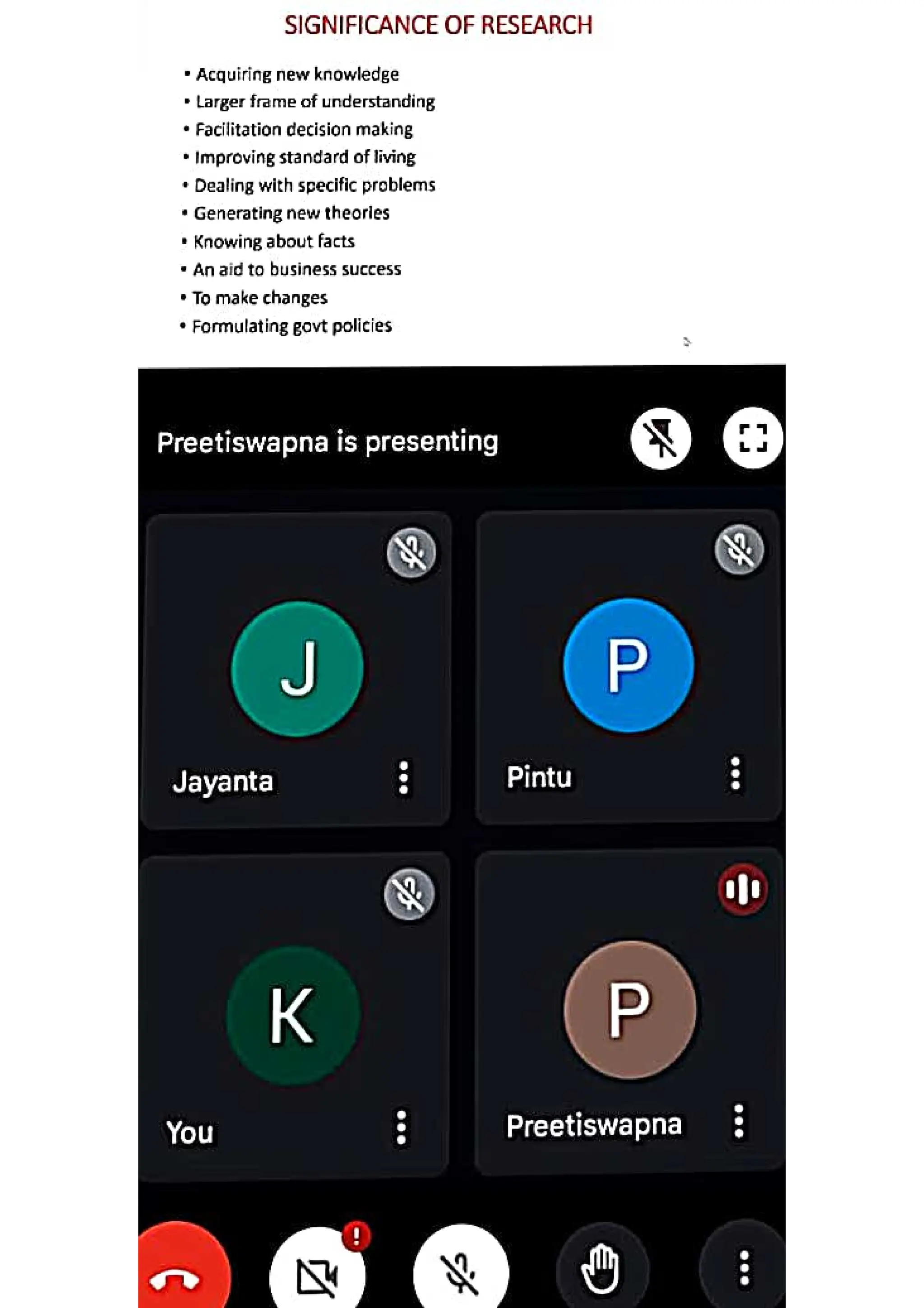 research process types of research and role | PDF