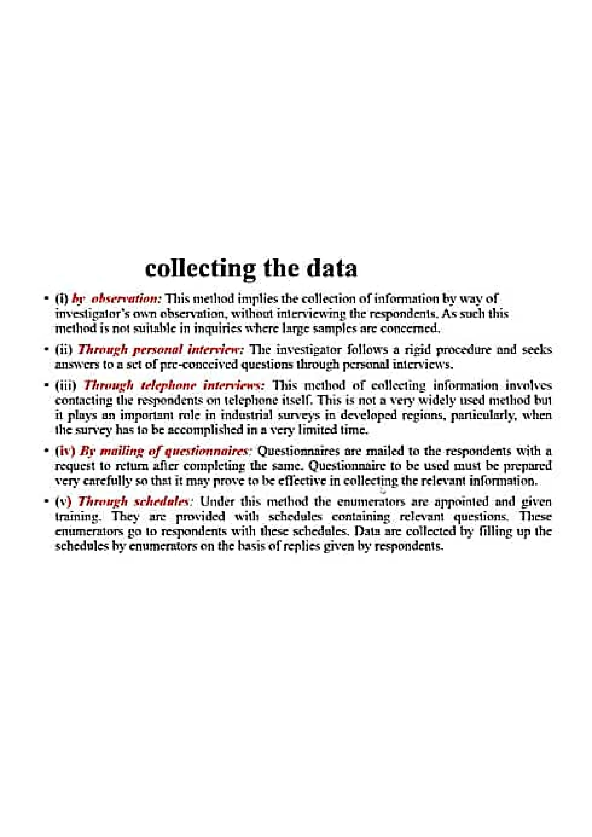 research process types of research and role | PDF