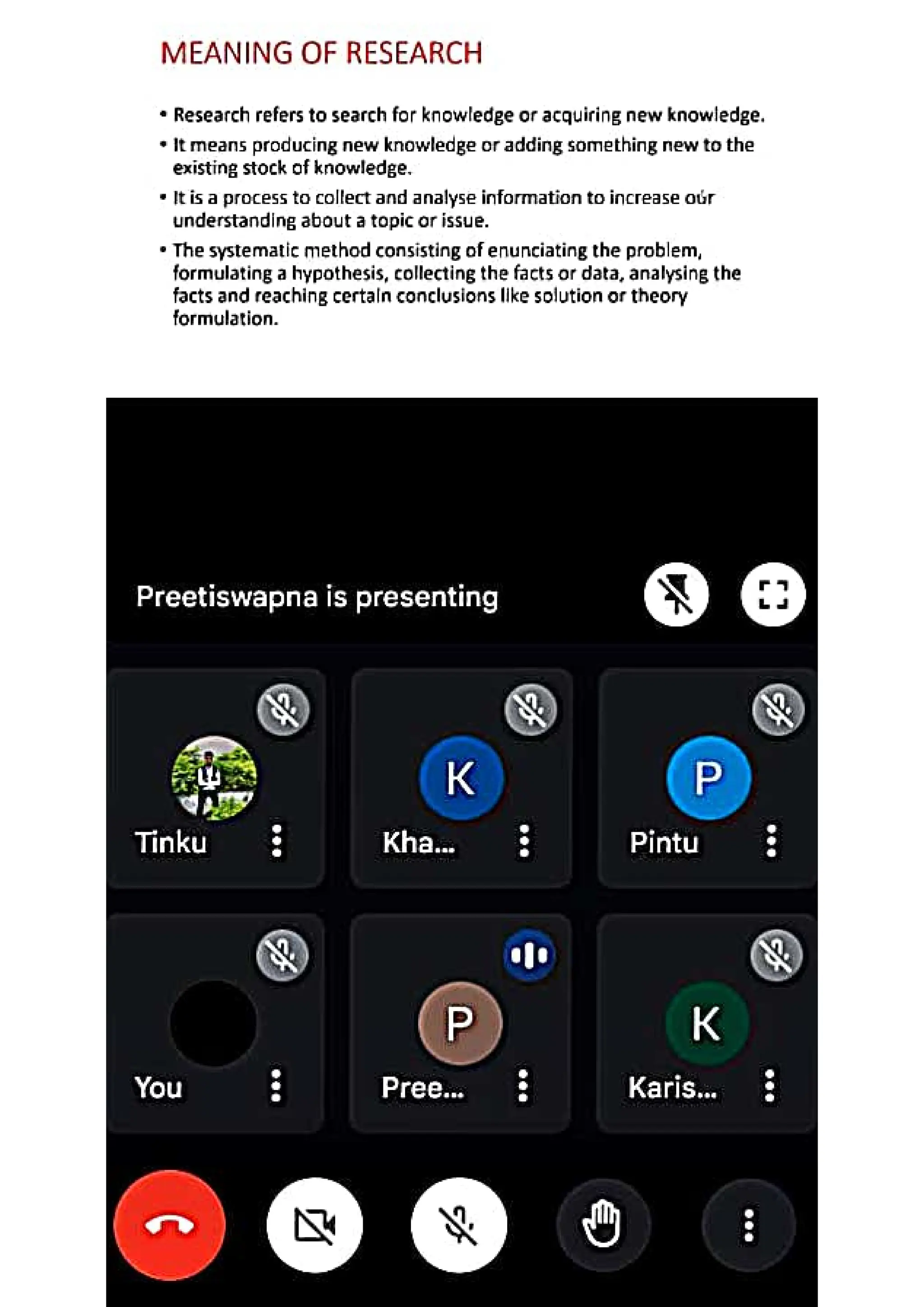 research process types of research and role | PDF