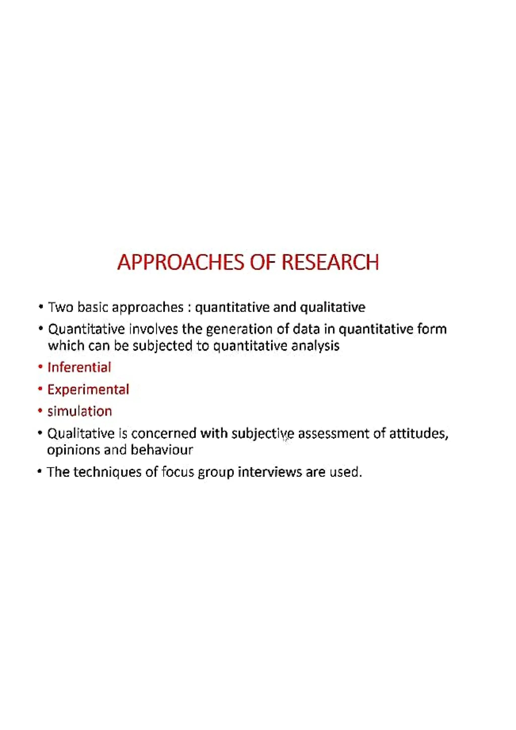 research process types of research and role | PDF