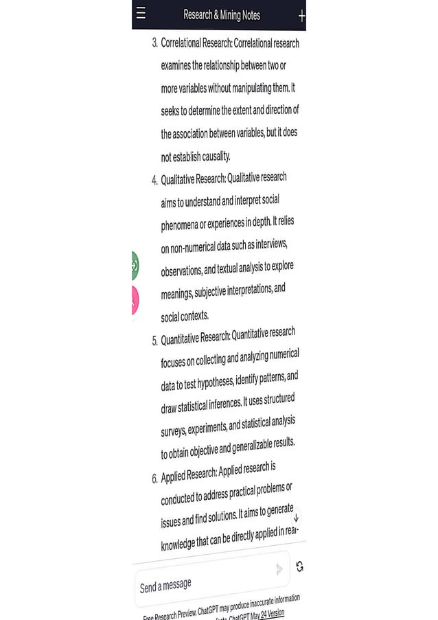 research process types of research and role | PDF
