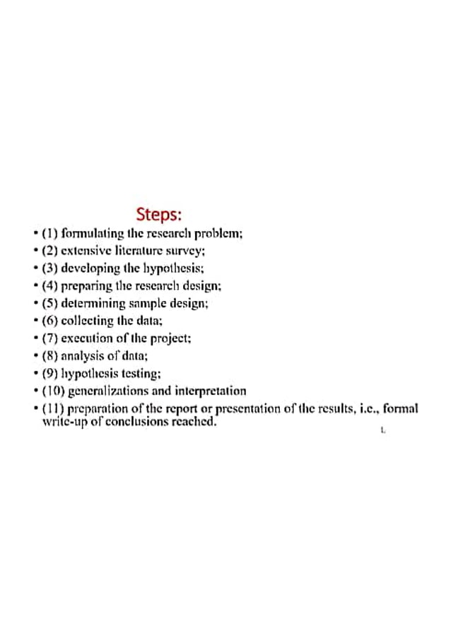 research process types of research and role | PDF