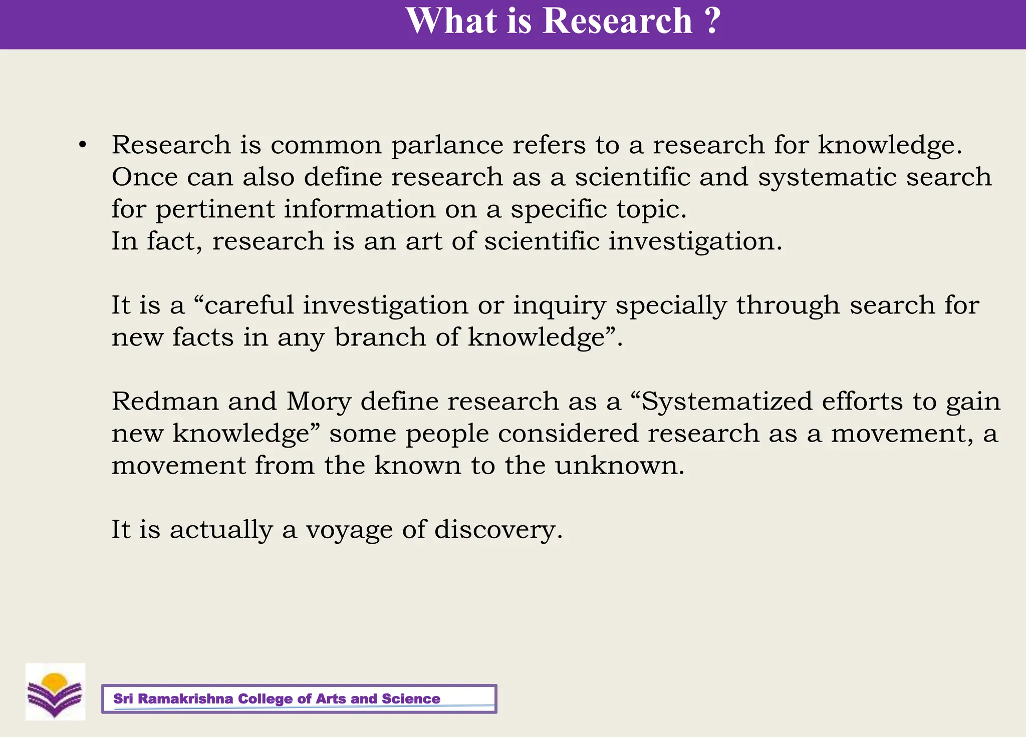 Research Process and Motivation for research | PPTX