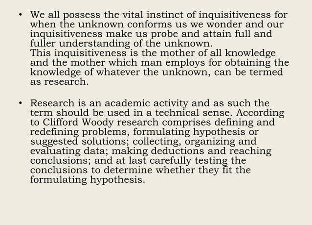 Research Process and Motivation for research | PPTX | Science