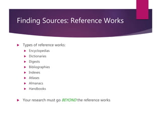 Research Process: Selecting and Evaluating Sources | PPTX | Search ...