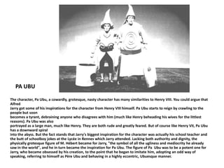 Alfred Jarry and the Ubu Plays - Historical Context | PPTX
