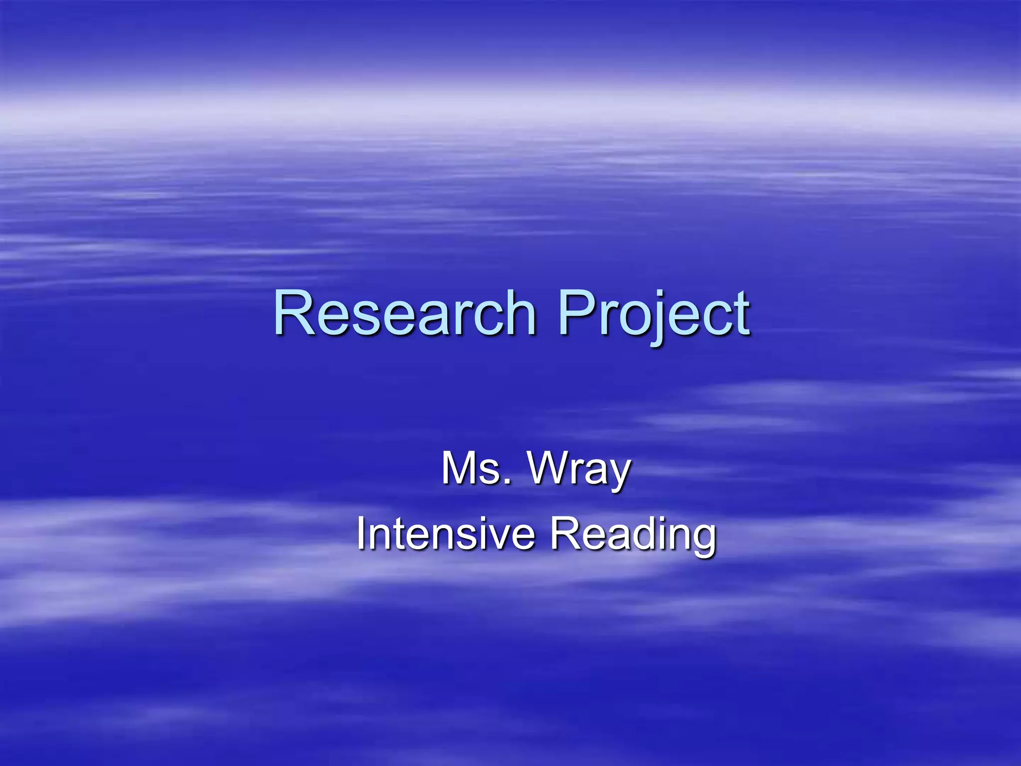 Research Project | PPT
