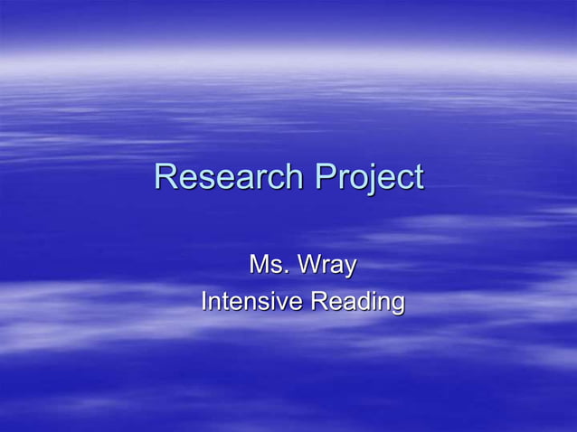 Research Project | PPT