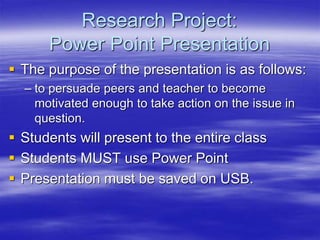 Research Project | PPT