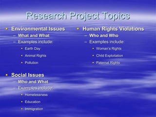 Research Project | PPTX