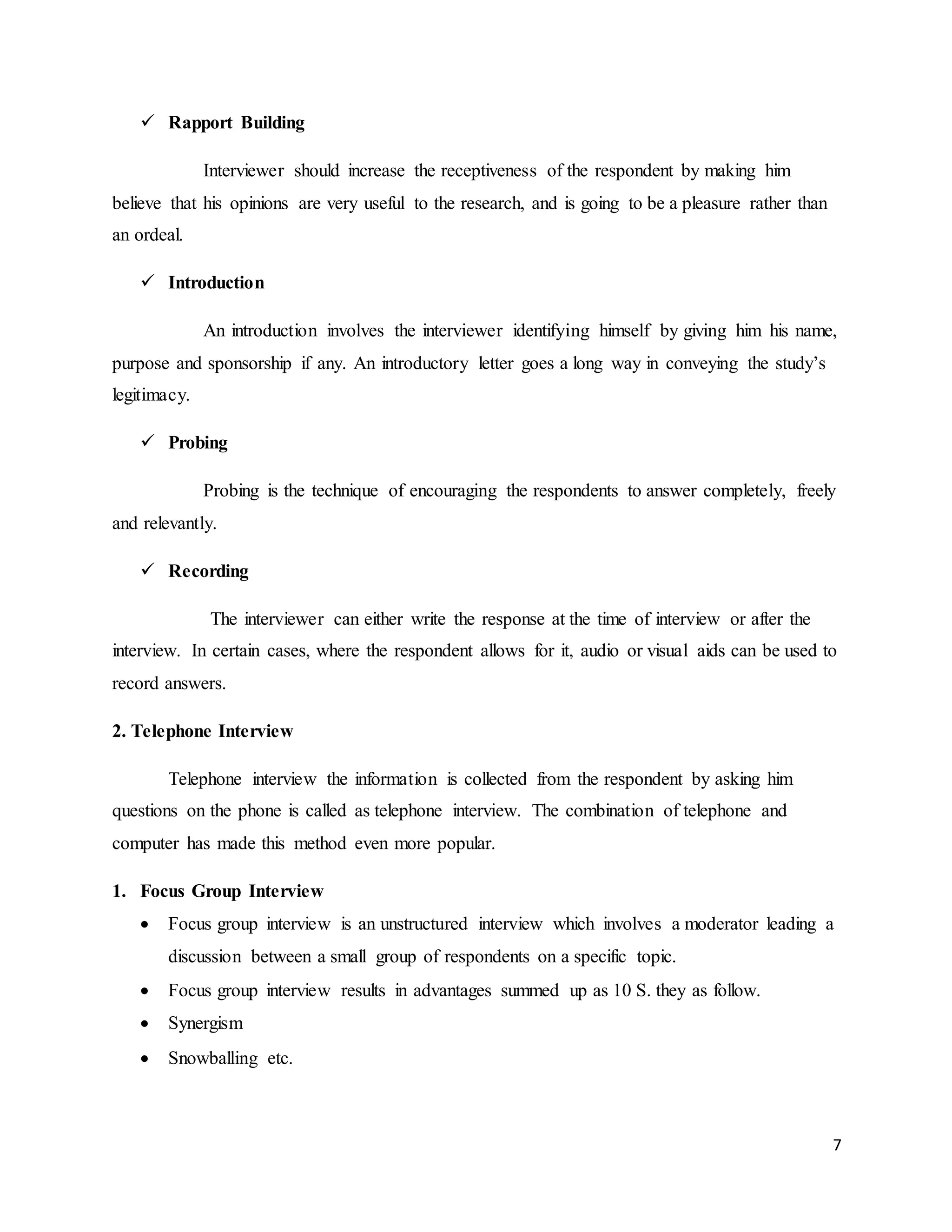 Questionnaire, interview, observation and rating scale | DOCX