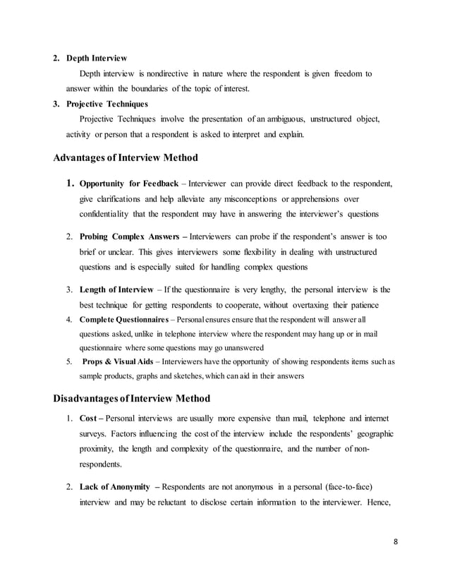 Questionnaire, interview, observation and rating scale | DOCX