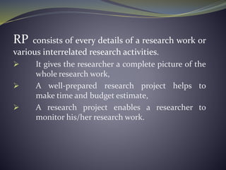 Research Project : An Overview | PPTX