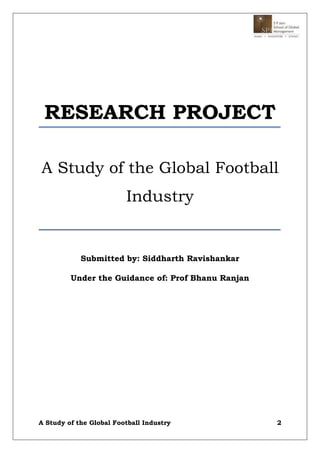 Research project - The Global Football Industry | DOCX