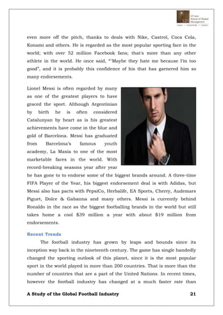 Research project - The Global Football Industry | DOCX